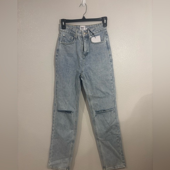 Princess Polly | Jeans | Princess Polly Denim Blue Straight Leg Jeans ...